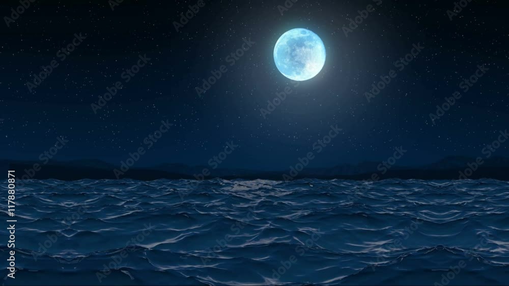 Seamless 3d Animation sea wave and ripple on the seaside shore beach at ...