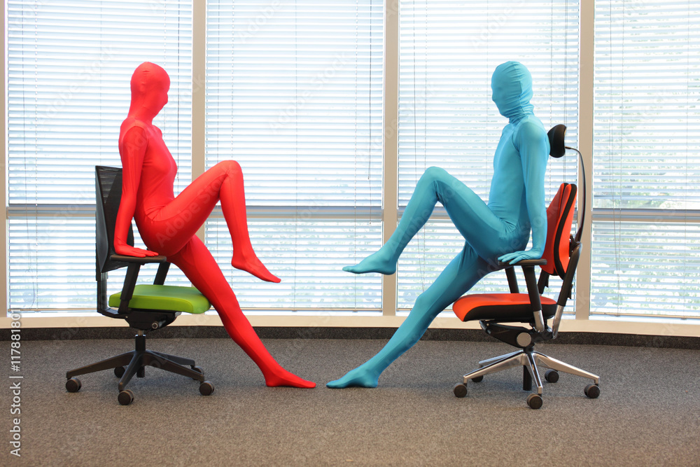 alien yoga in office Stock Photo | Adobe Stock