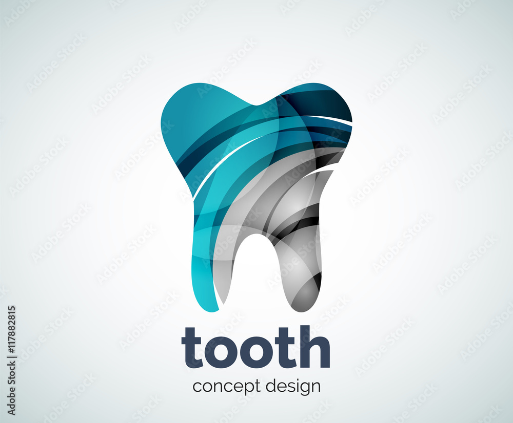 Vector tooth logo template Stock Vector | Adobe Stock