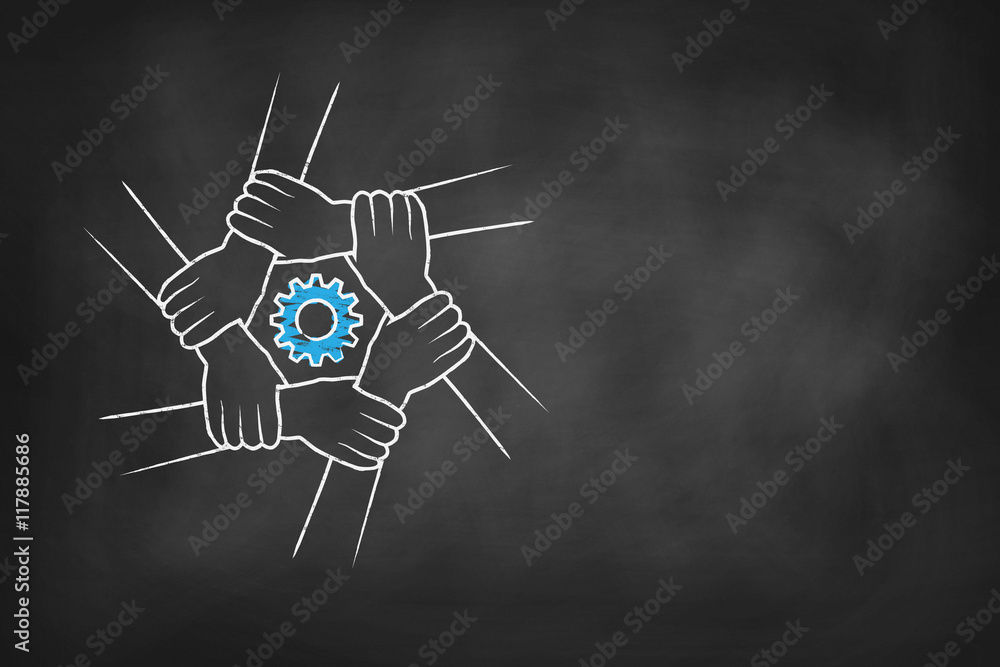 Chalkboard teamwork background Stock Vector | Adobe Stock