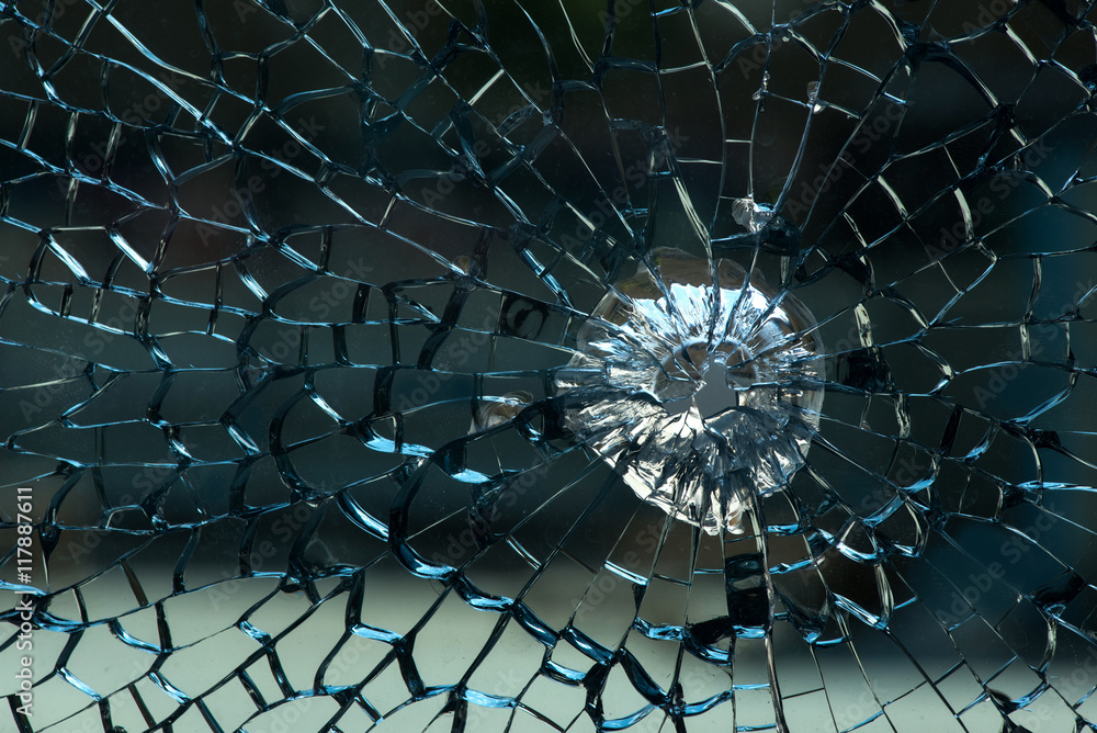 Glas- Bruch-Scheibe Stock-Foto | Adobe Stock