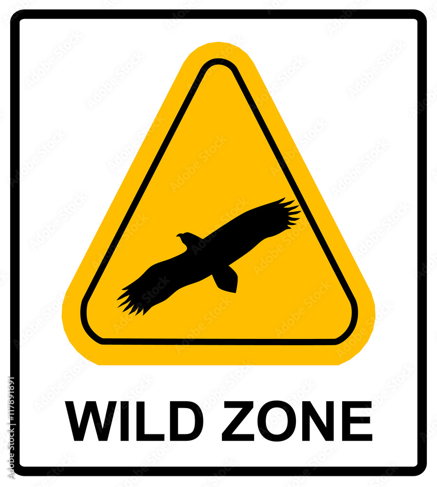 warning sign. danger signal with eagle. vector symbol Stock Vector ...