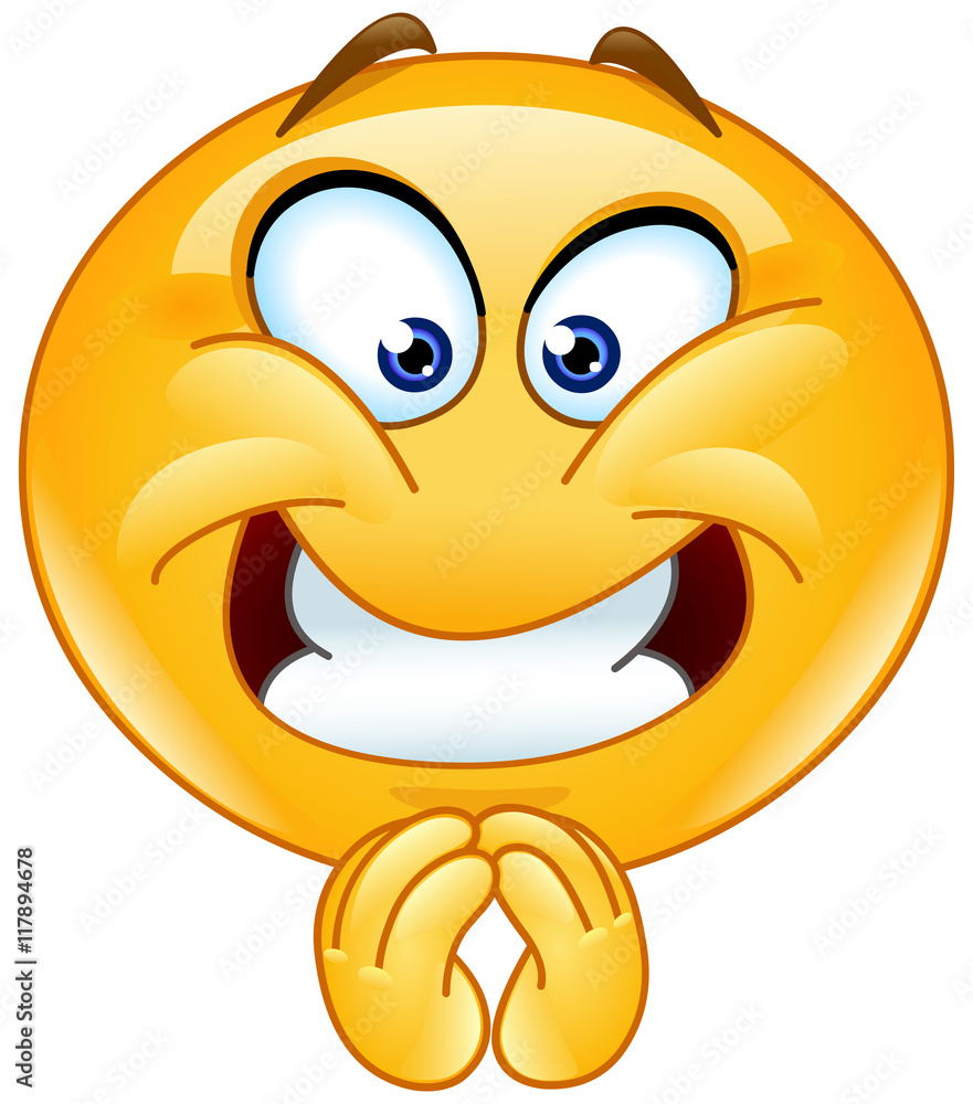 Pleasing emoticon Stock Vector | Adobe Stock