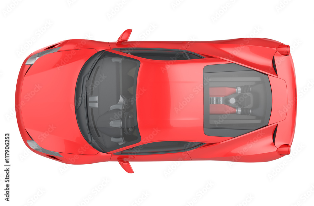 High Resolution Render of sportcar red Stock Illustration | Adobe Stock