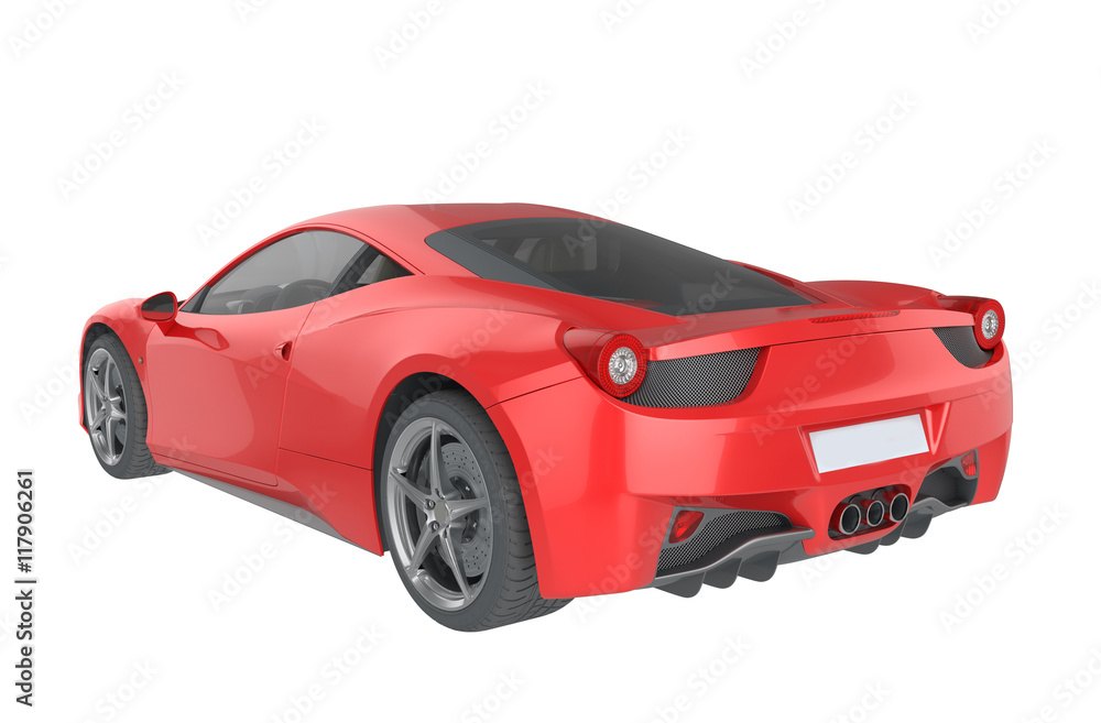 High Resolution Render of sportcar red Stock Illustration | Adobe Stock