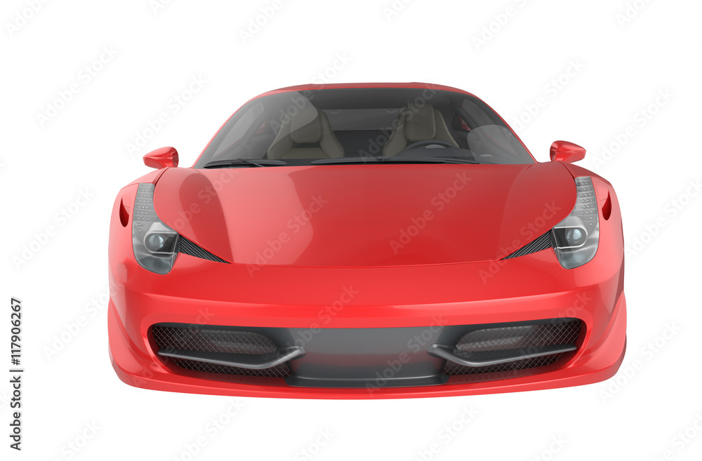 High Resolution Render of sportcar red Stock Illustration | Adobe Stock