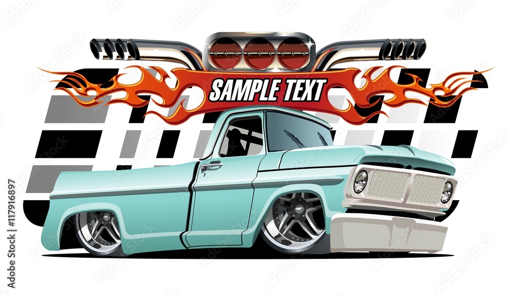 Vector cartoon Lowrider. Available EPS-10 separated by groups and ...