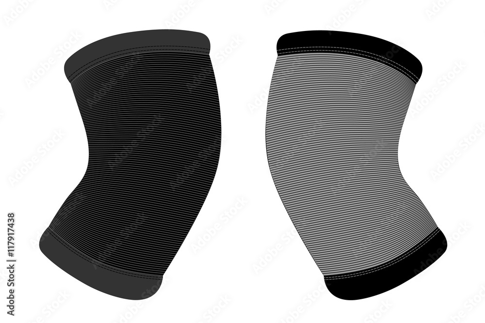 Elastic bandage for the knee joint in the vector.Elastic bandage on the ...