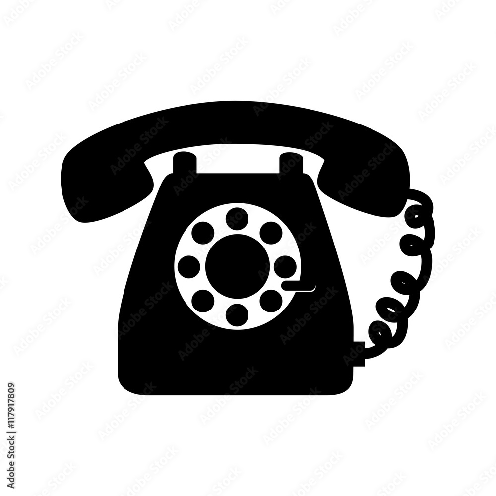 phone vintage telephone call line supplies icon vector graphic Stock ...