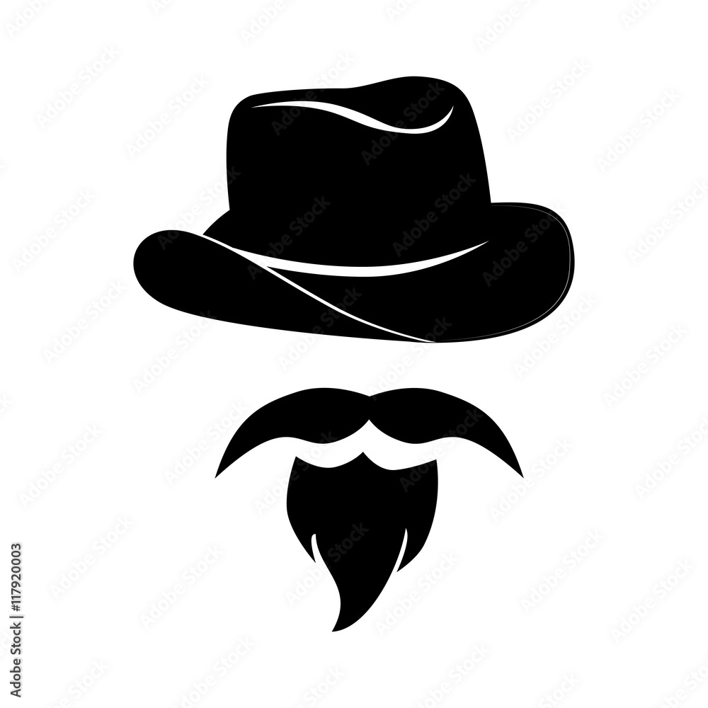 Cowboy Mustache Silhouette