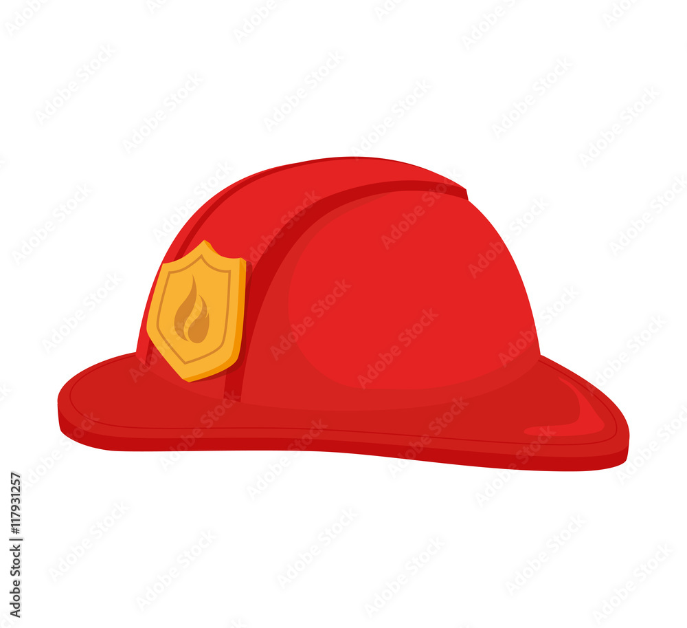 hat fireman fire department cap equipment firefighter vector graphic ...