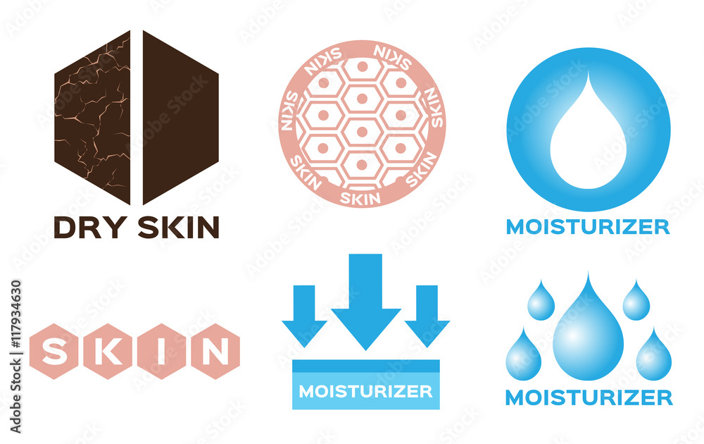skin vector icon , skin with moisturizer , dry skin Stock Vector ...