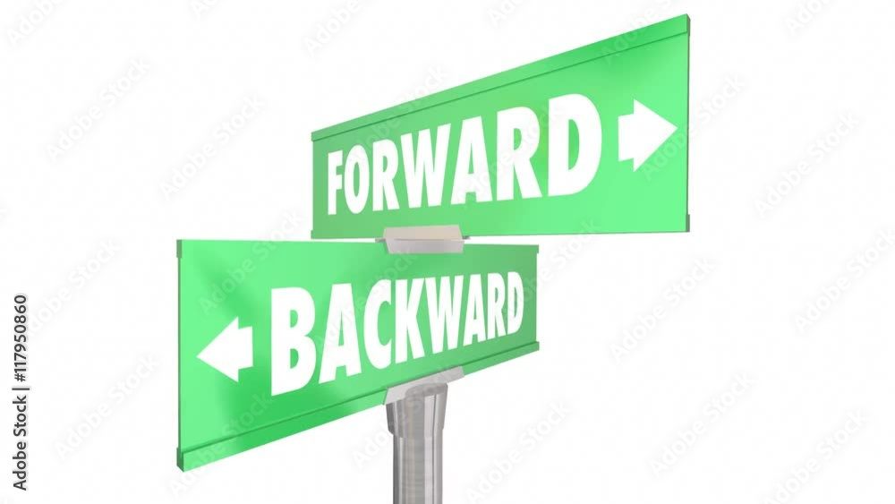 Forward Vs Backward Two Way 2 Road Signs 3d Animation Stock Video ...