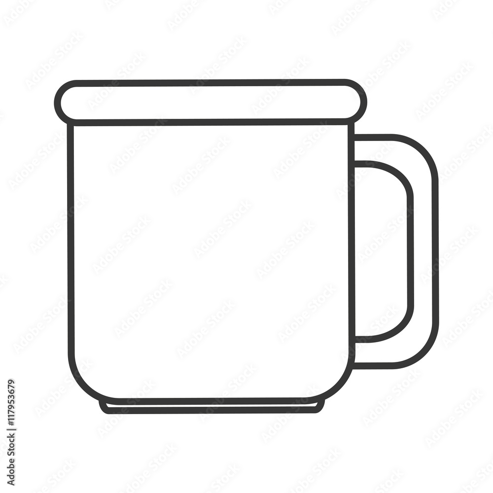 flat design single mug icon vector illustration Stock Vector | Adobe Stock