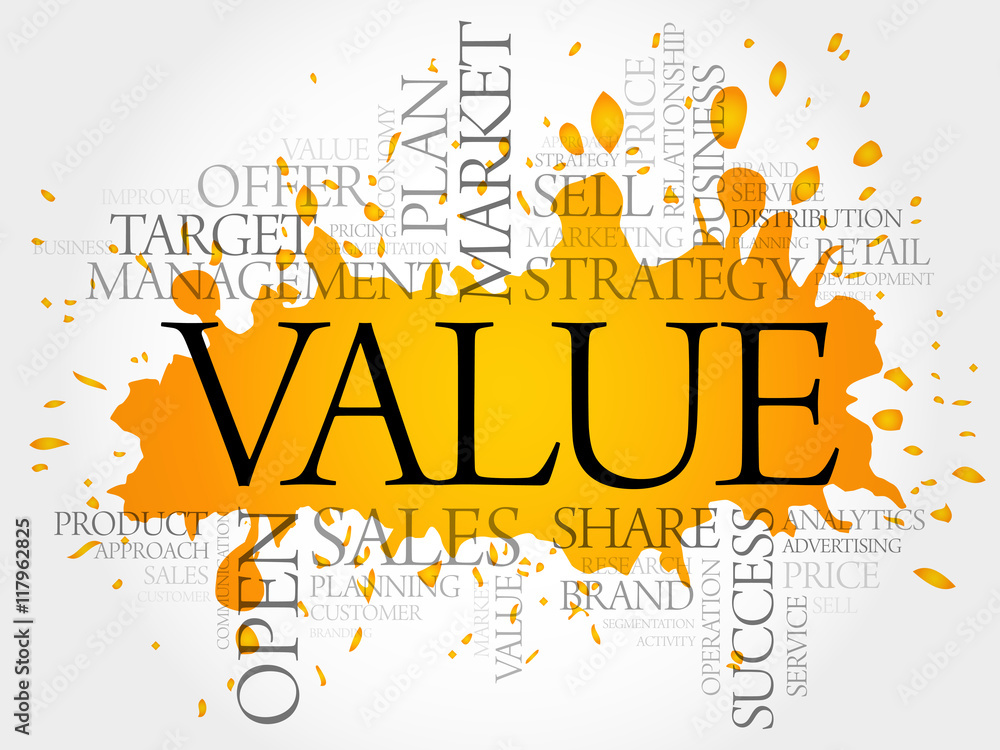Value word cloud collage, business concept background Stock Vector ...