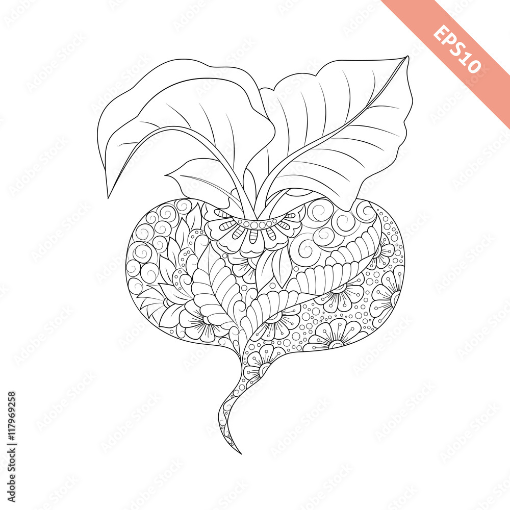Beet Coloring Page