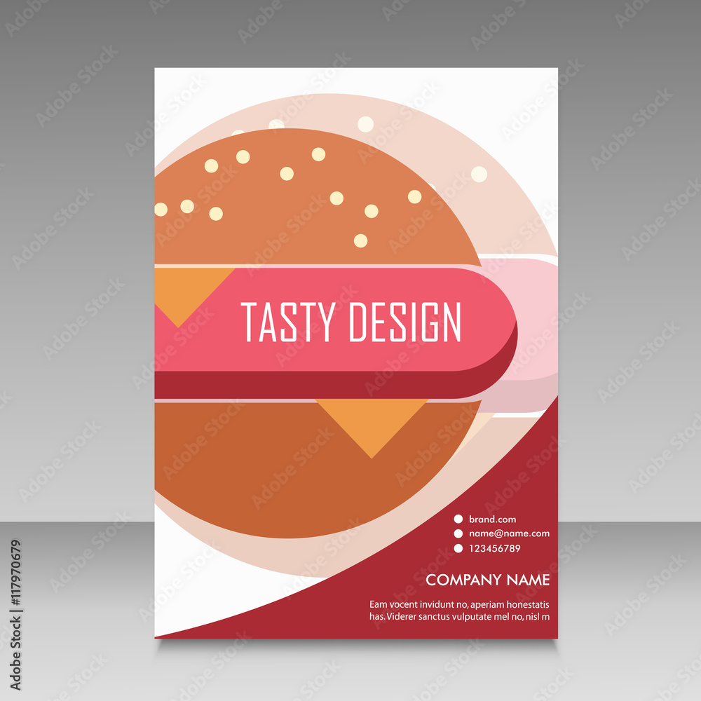 Brochure design for burger menu Stock Vector | Adobe Stock