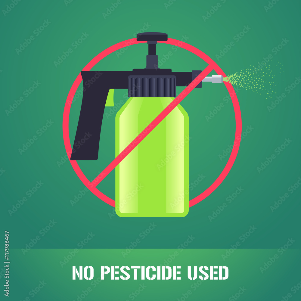Pesticide spray in prohibition sign vector illustration Stock Vector ...