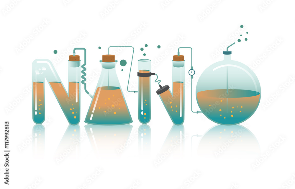 Abstract Illustration of NANO word in science, technology, engineering ...