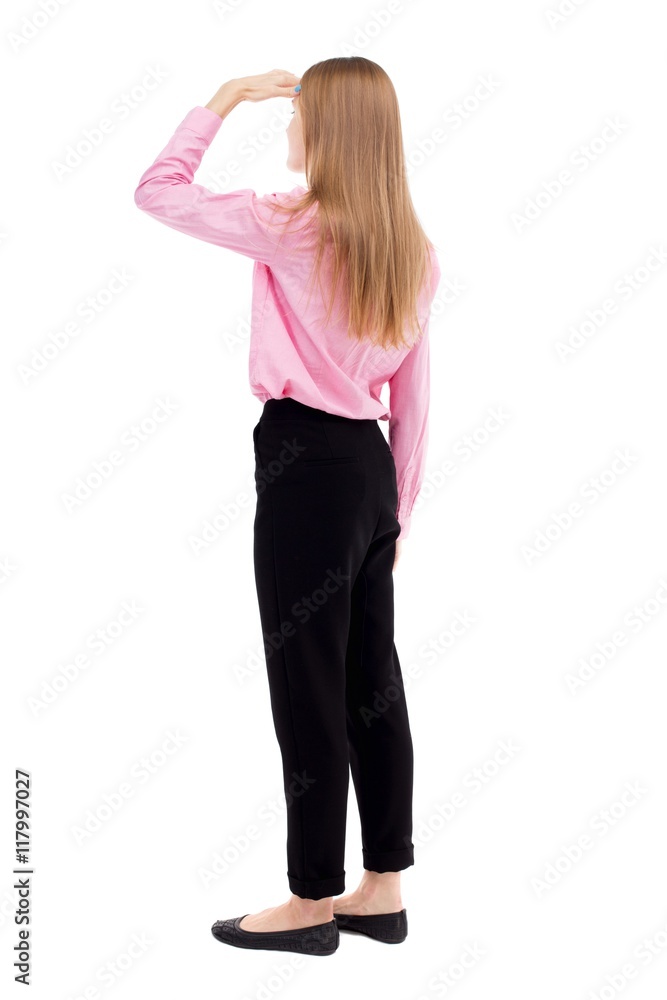 People Looking Up Back View