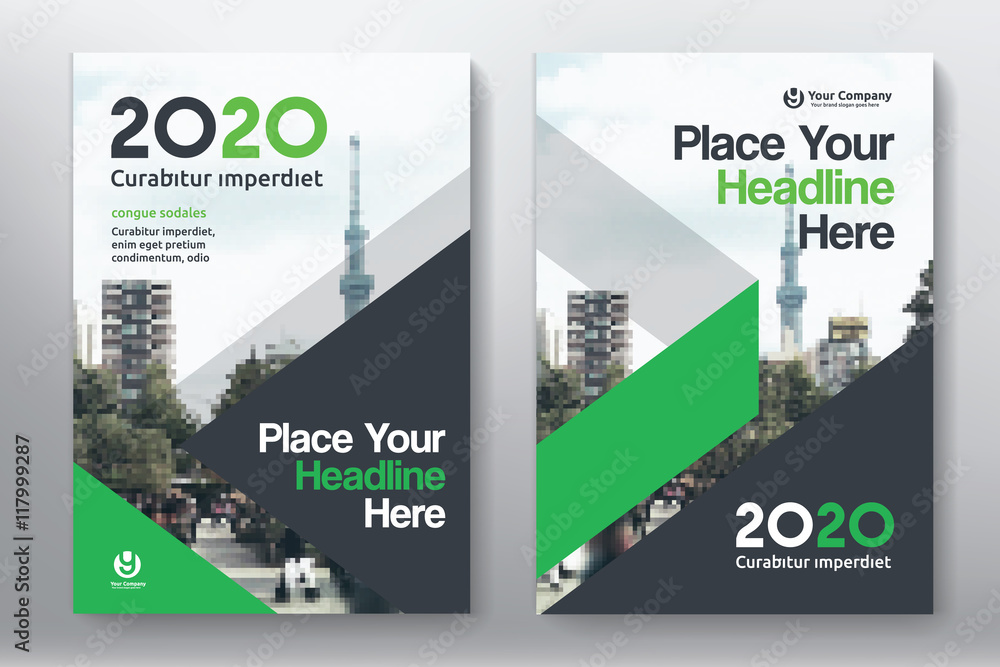Green Color Scheme with City Background Business Book Cover Design ...