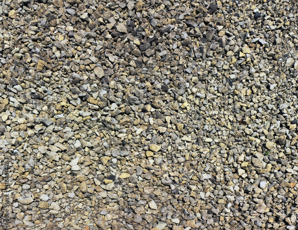 Fragment of the gravel road - top view Stock-Foto | Adobe Stock