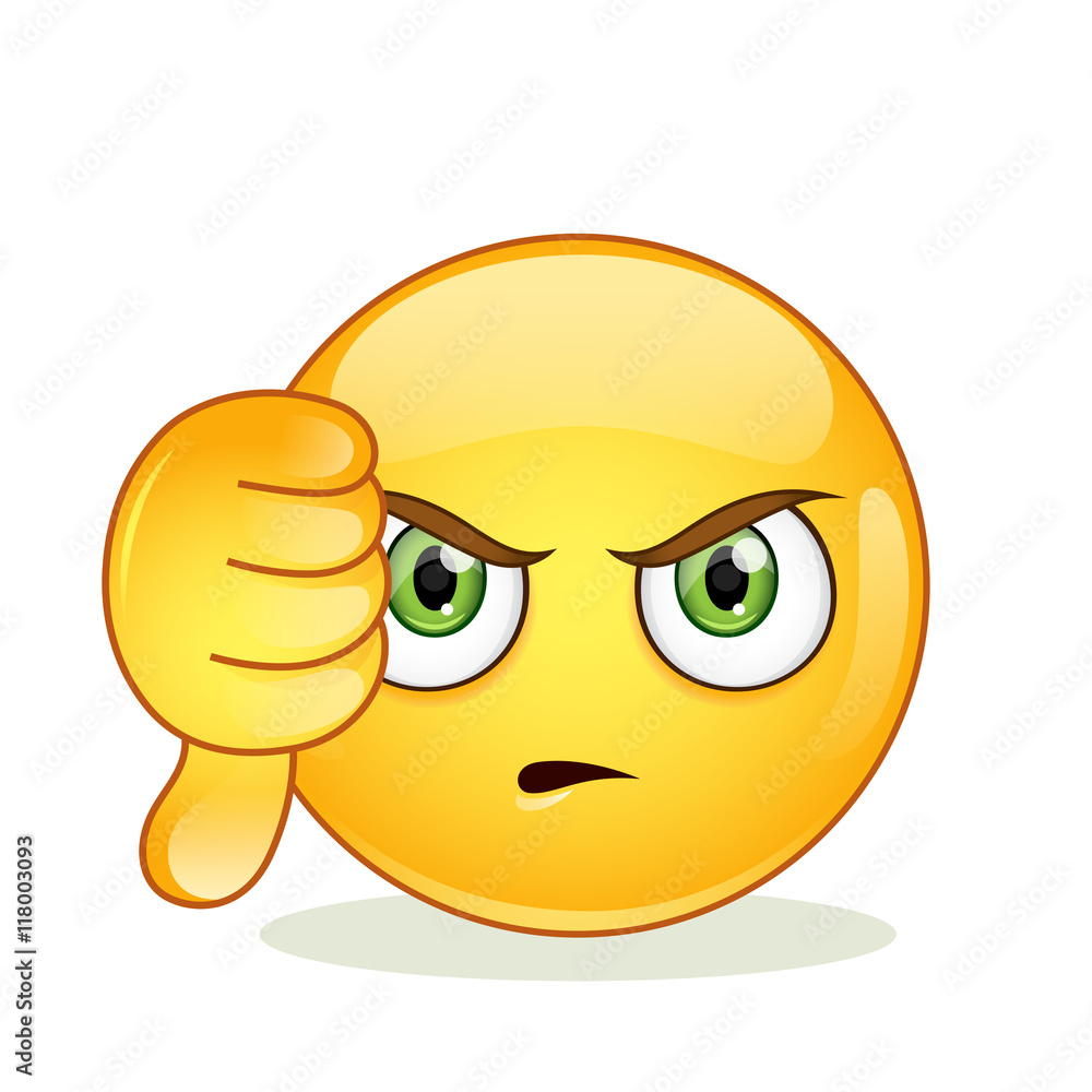 Vecteur Stock Dislike sign smiley emoticon | Adobe Stock