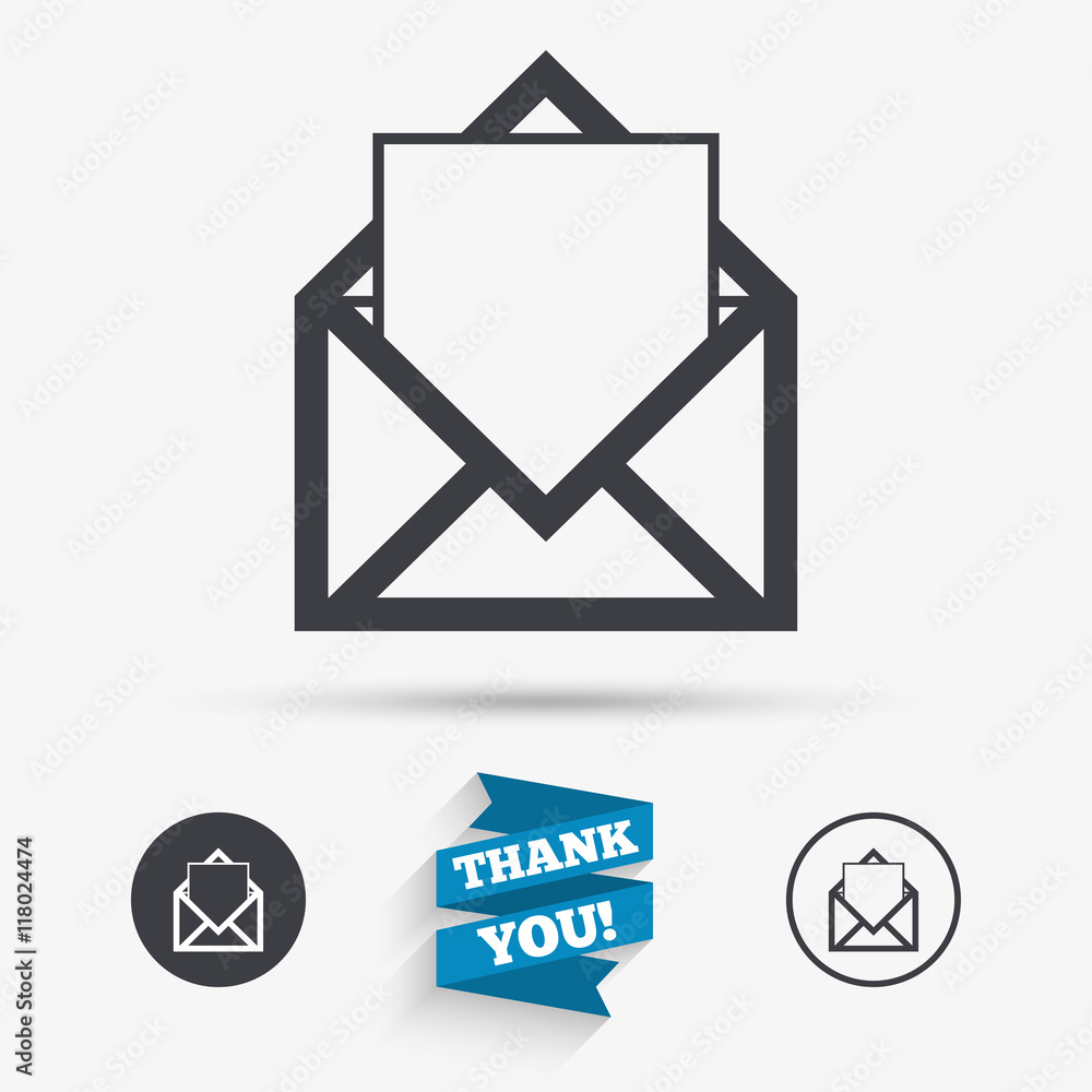 Mail icon. Envelope symbol. Message sign. Stock Vector | Adobe Stock