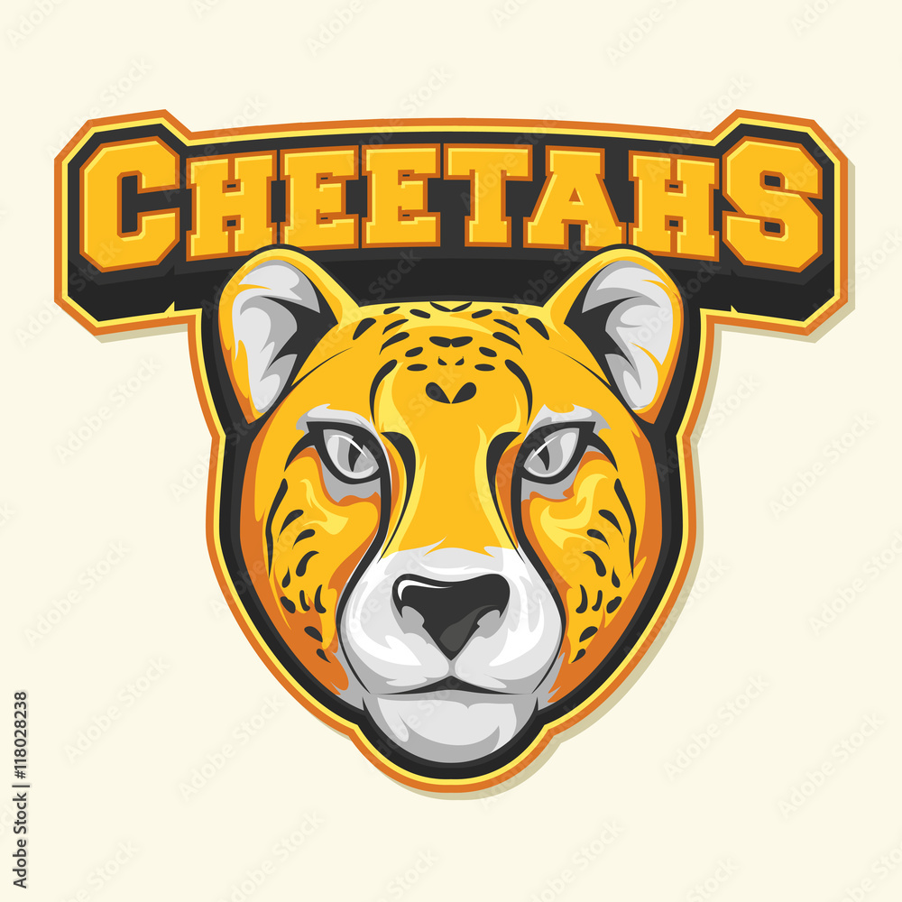 cheetah logo colorful Stock Vector | Adobe Stock
