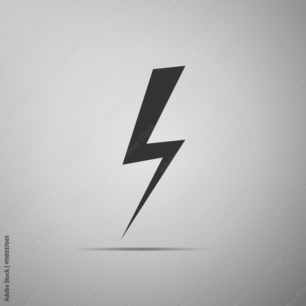 Lightning bolt on grey background. Adobe illustrator Stock Vector ...