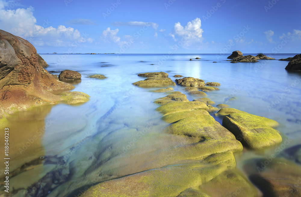 Kudat Beach. Beautiful uninhabited beach in the Sabah. The beautiful ...
