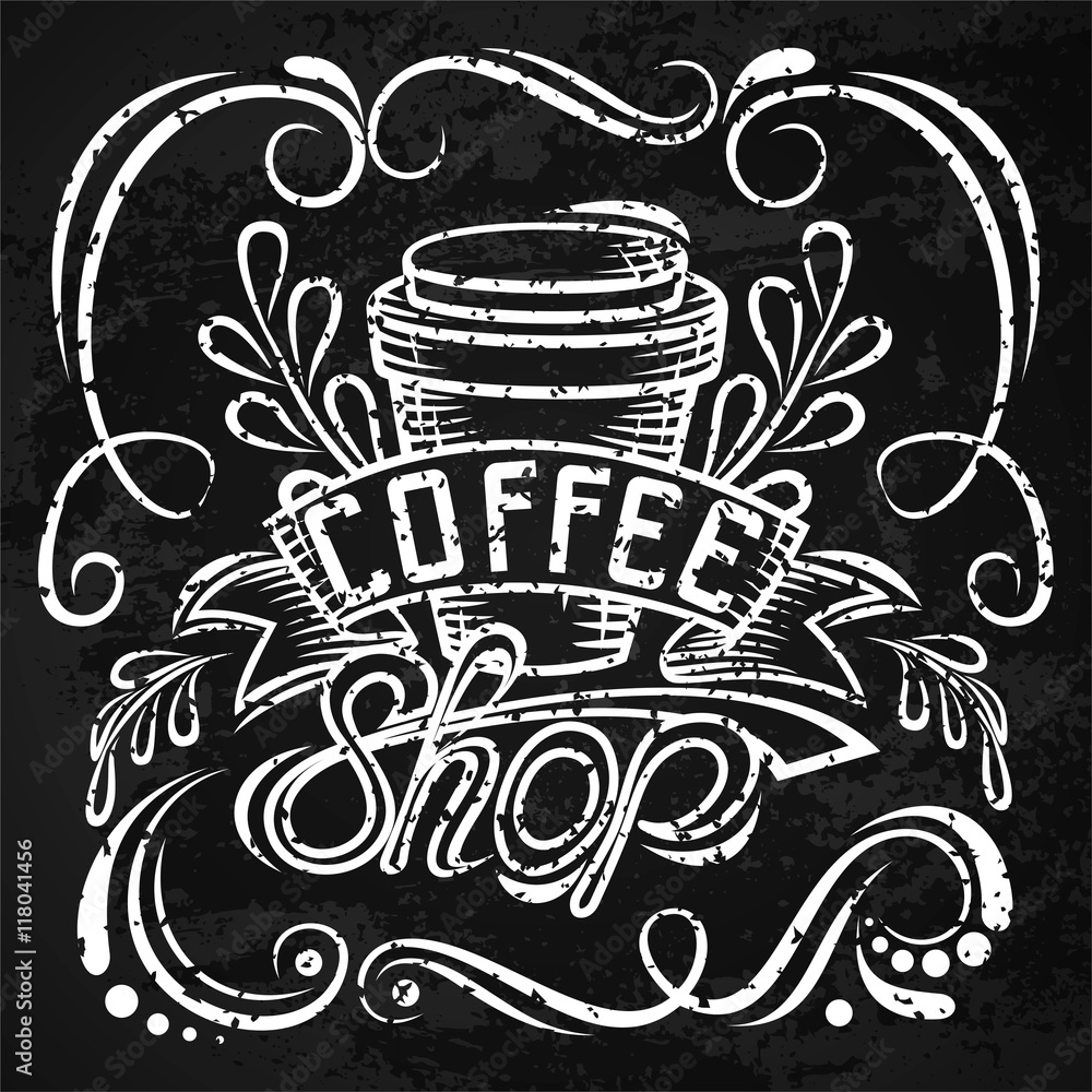 Vetor de ?offee packaging design. Lettering hand drawing, fashion ...