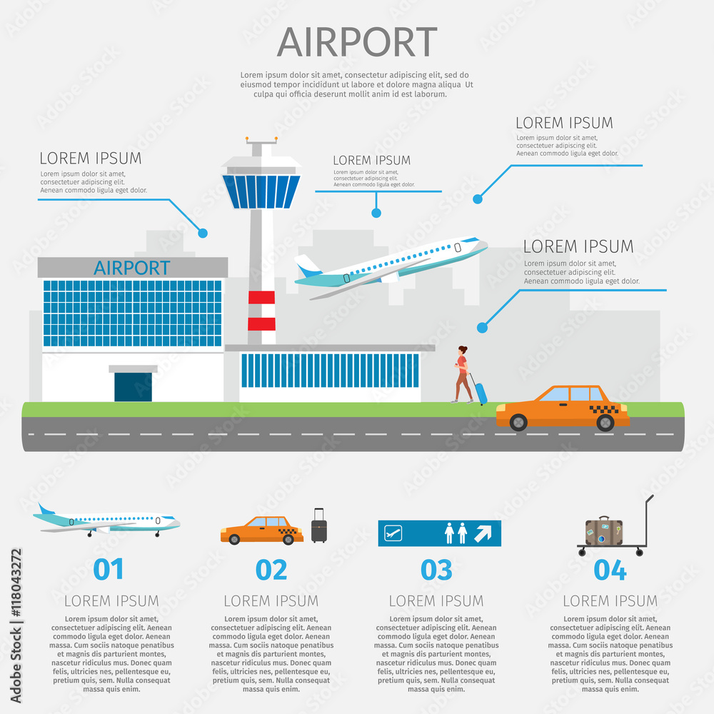 Airport passenger terminal and waiting room. International arrival and ...