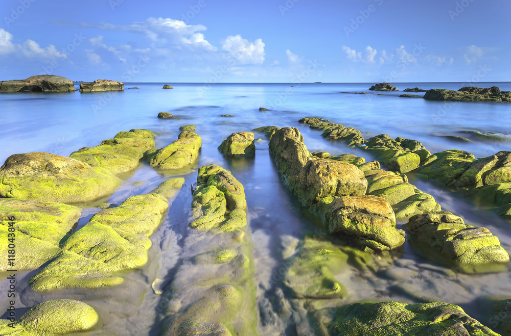Kudat Beach. Beautiful uninhabited beach in the Sabah. The beautiful ...