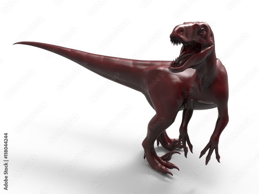 Velociraptor front view 3d rendering Stock Illustration | Adobe Stock