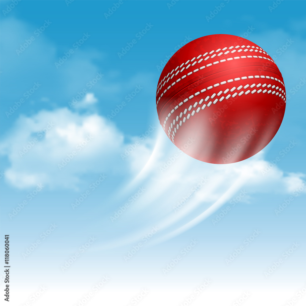 Cricket Ball Stock Vector | Adobe Stock