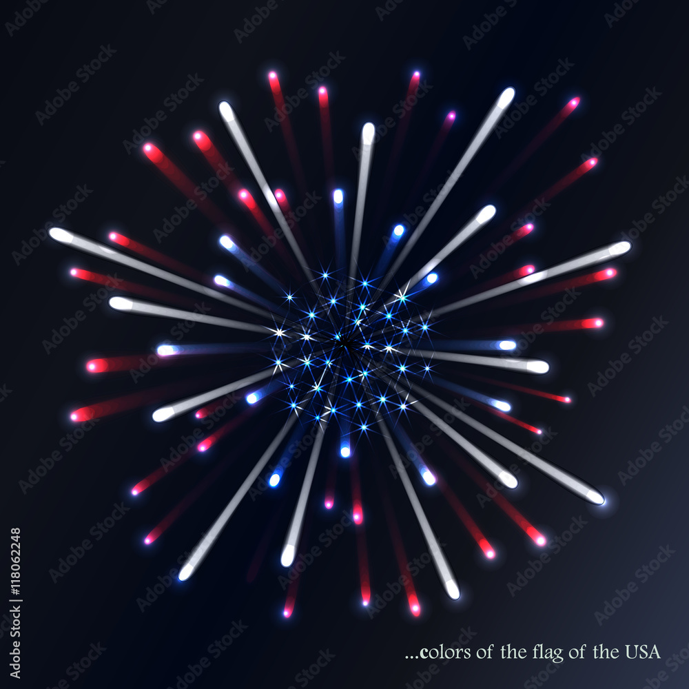Fireworks background for USA Independence Day. Fourth of July celebrate ...