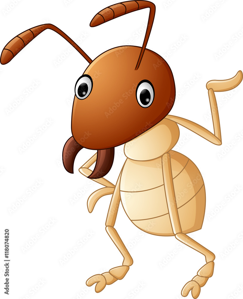 Cartoon funny termite presenting vector de Stock | Adobe Stock