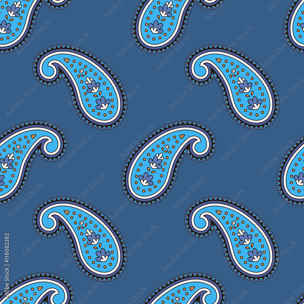 Paisley seamless vector pattern. Traditional ethnic pattern. Vector ...