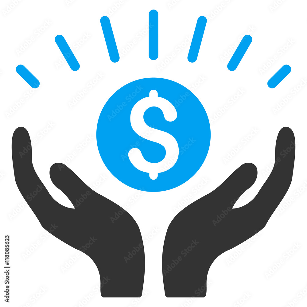 Prosperity icon. Vector style is bicolor flat iconic symbol with ...