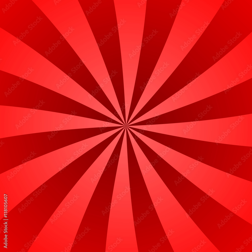 Red rays poster. Popular ray star burst background television vintage ...