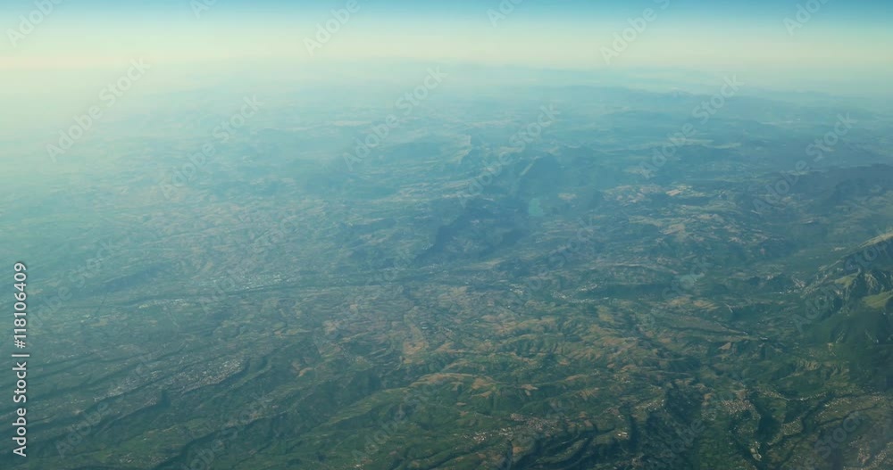 Aerial View Of Planet Earth As Seen From 40.000 Feet Altitude Stock ...