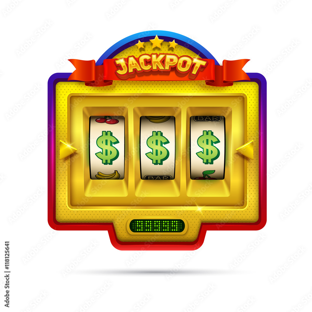 Slot machine illustration isolated on white background. Stock Vector ...