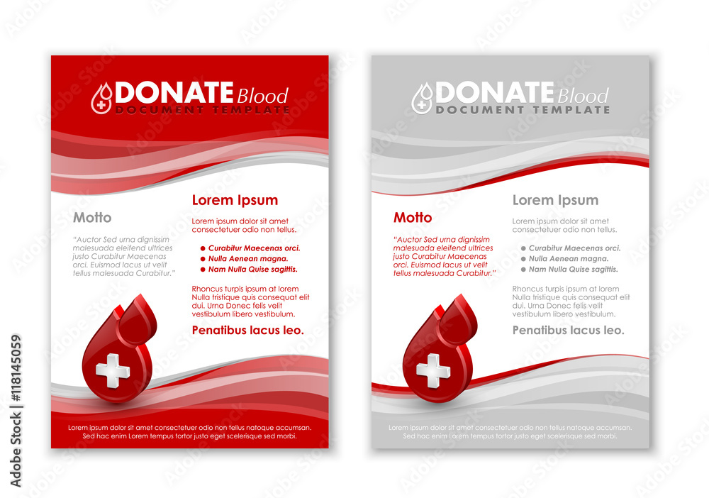 Donate blood document templates Stock Vector | Adobe Stock