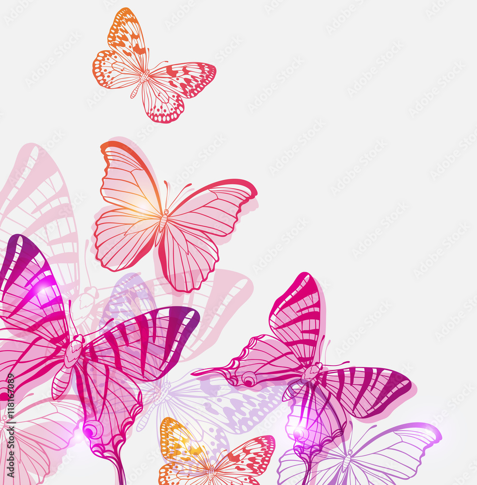 Abstract butterflies Stock Vector | Adobe Stock