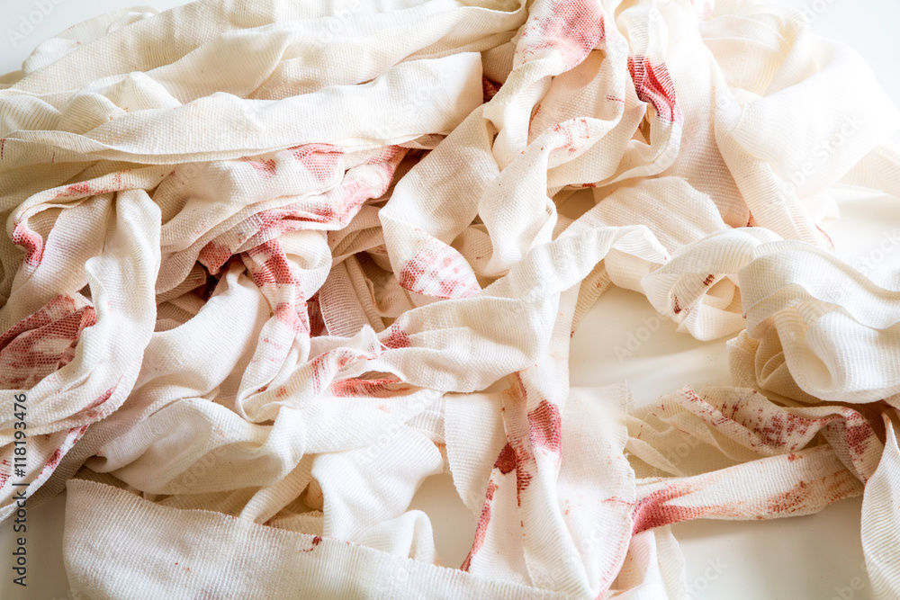 Bloody bandages Stock Photo | Adobe Stock