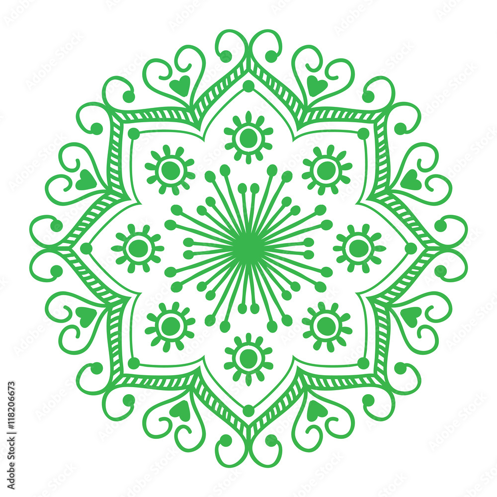 Floral mehendy lower pattern ornament. Vector illustration mehendy ...