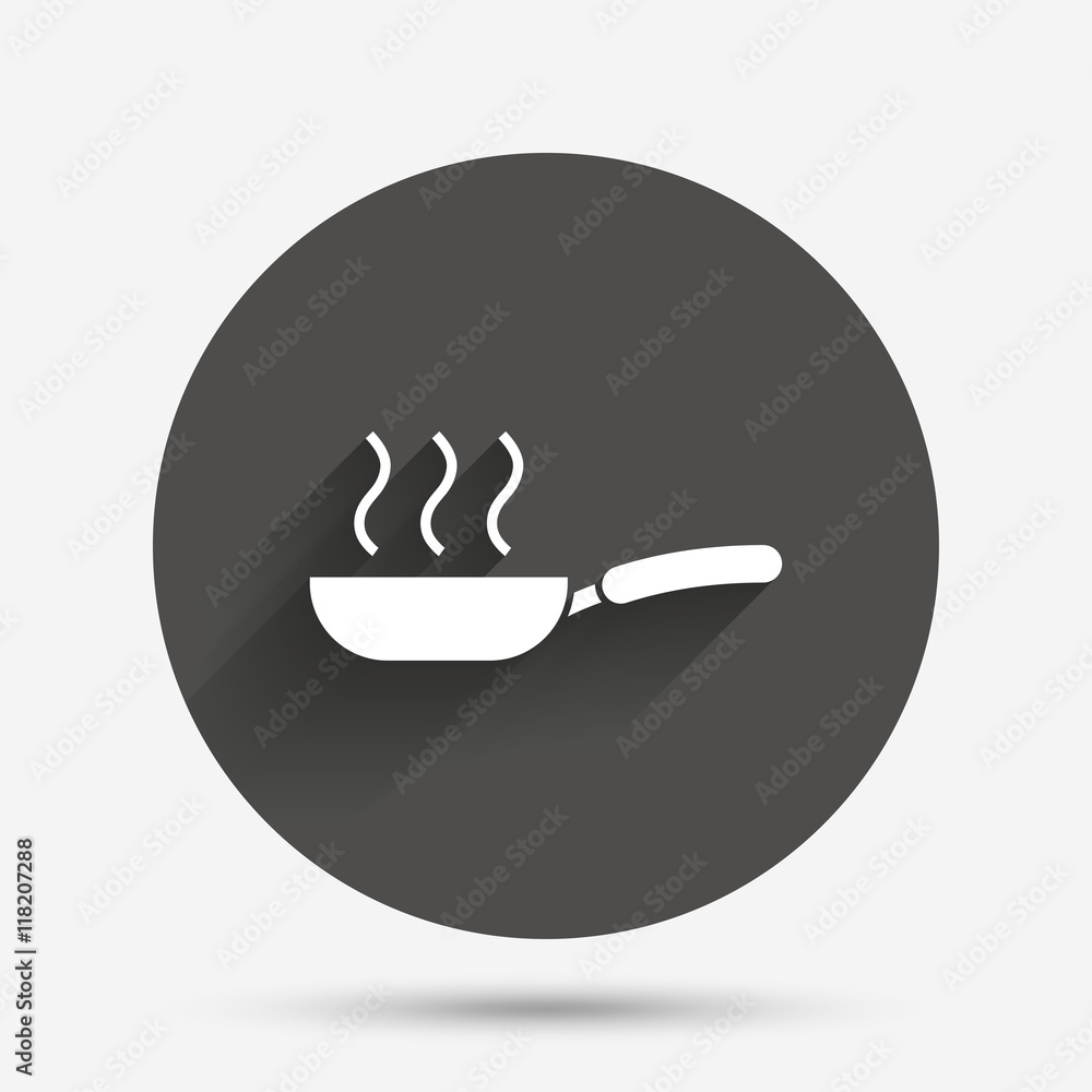 Frying pan sign icon. Fry or roast food symbol. Stock Vector | Adobe Stock