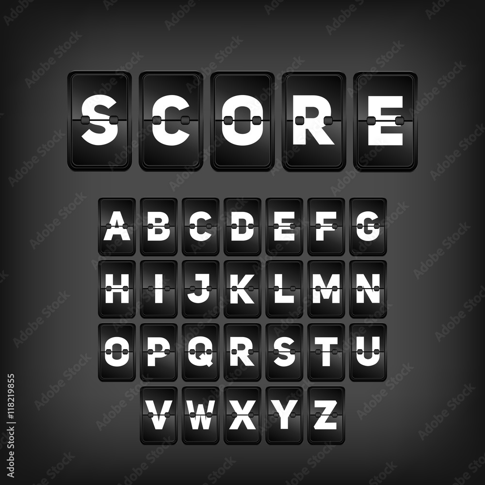 Score ABC. Football Soccer Scoreboard. Sport Template. Abstract Line ...