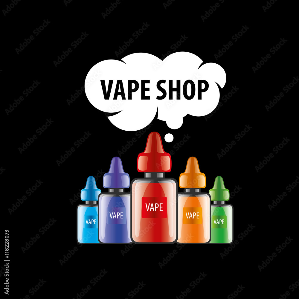vector logo for the shop of electronic cigarettes Stock Vector | Adobe ...